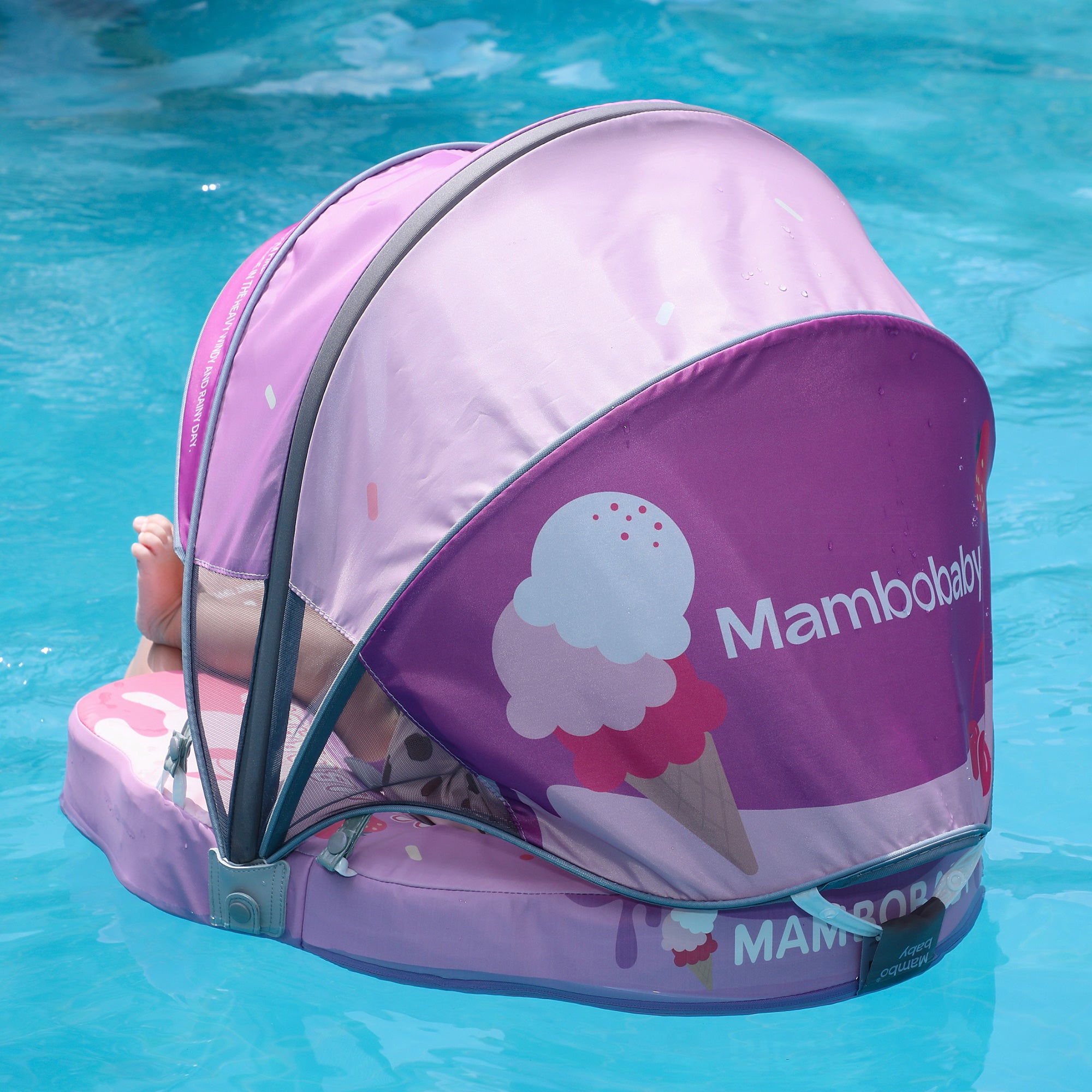 FoamCore™ Ultra Canopy Baby Float – Ice Cream Pink Delight (3–24 Months ...