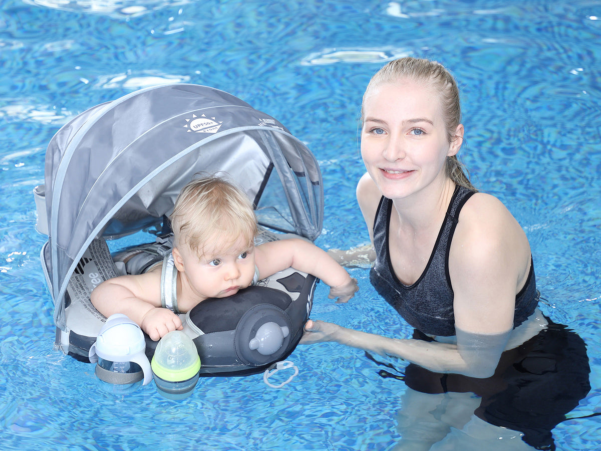 FoamCore™ TriPose Ultra Canopy Baby Float – Airplane Shadow Jet (3–48 ...